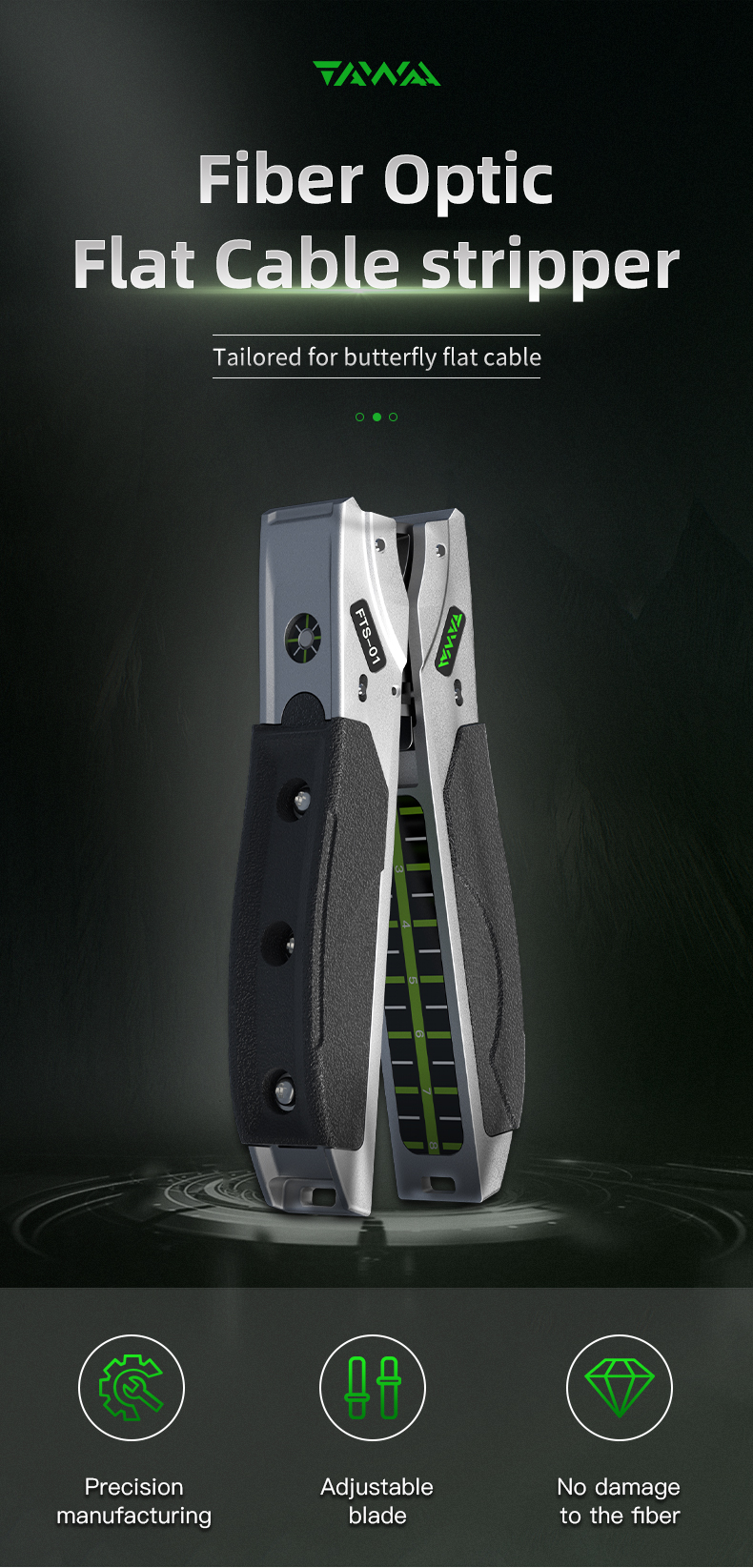 FTS-01 Fiber Optic flat cable Stripper