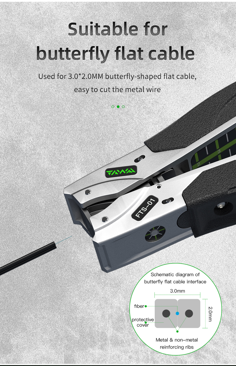 FTS-01 Fiber Optic flat cable Stripper